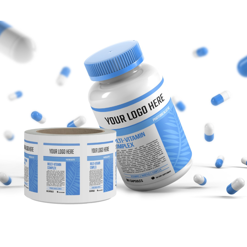 High-Quality Vitamin Bottle Labels | Durable & Eye-Catching Stickers
